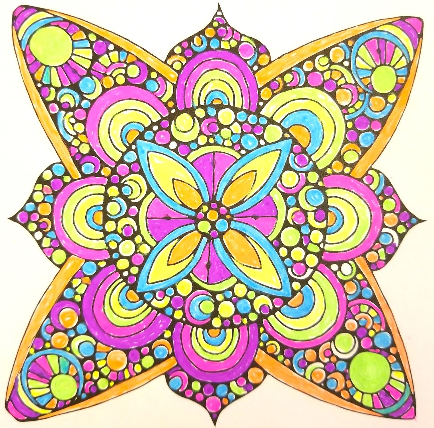 Jigsaw Puzzle | 64 pieces | Colors of Rainbow Petals and Arches | Jigidi