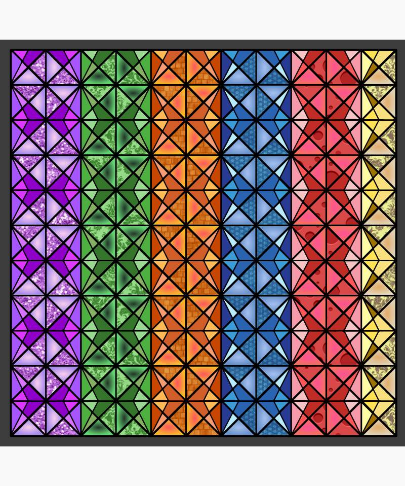 Solve triangles + squares jigsaw puzzle online with 99 pieces