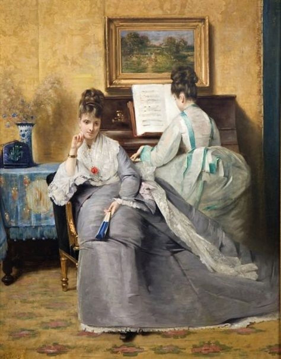 Solve Verwee, Louis Charles ~ (Belgian 1832-1882) ~ Women in a Music ...