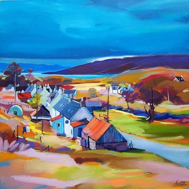 Solve Pam Carter, 'Daisy Brae', oil on canvas, Scotland jigsaw puzzle ...