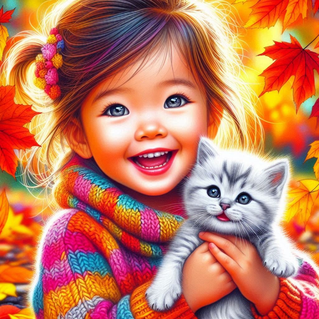 Jigsaw Puzzle | 49 pieces | Monica taking her kitten Pearl out for some ...