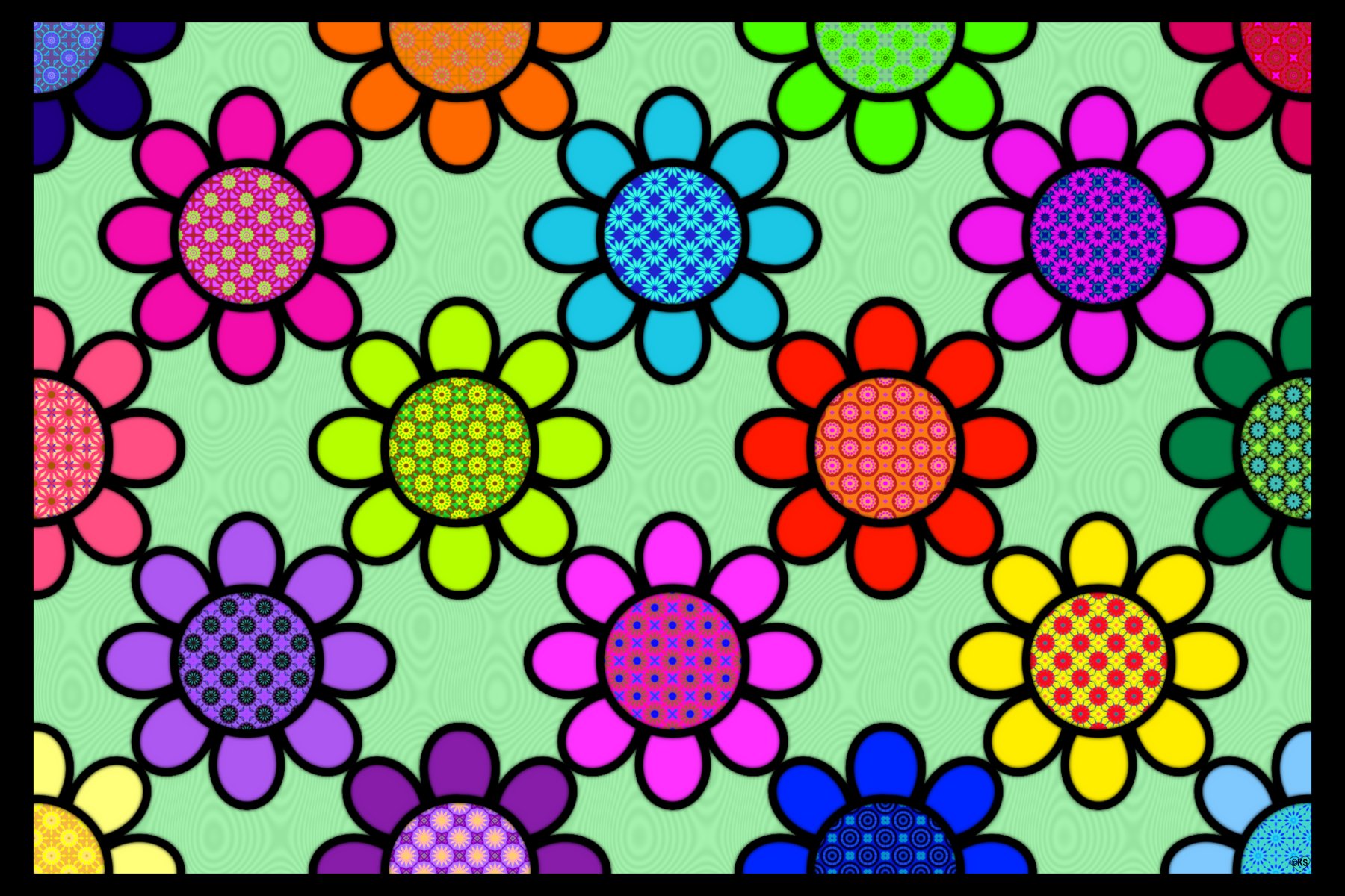 Solve Pattern Daisies!! ~ H jigsaw puzzle online with 600 pieces