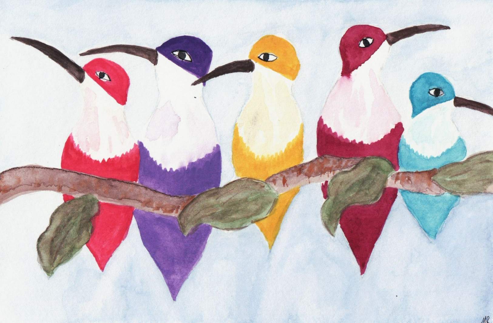 Solve birds on a branch jigsaw puzzle online with 117 pieces