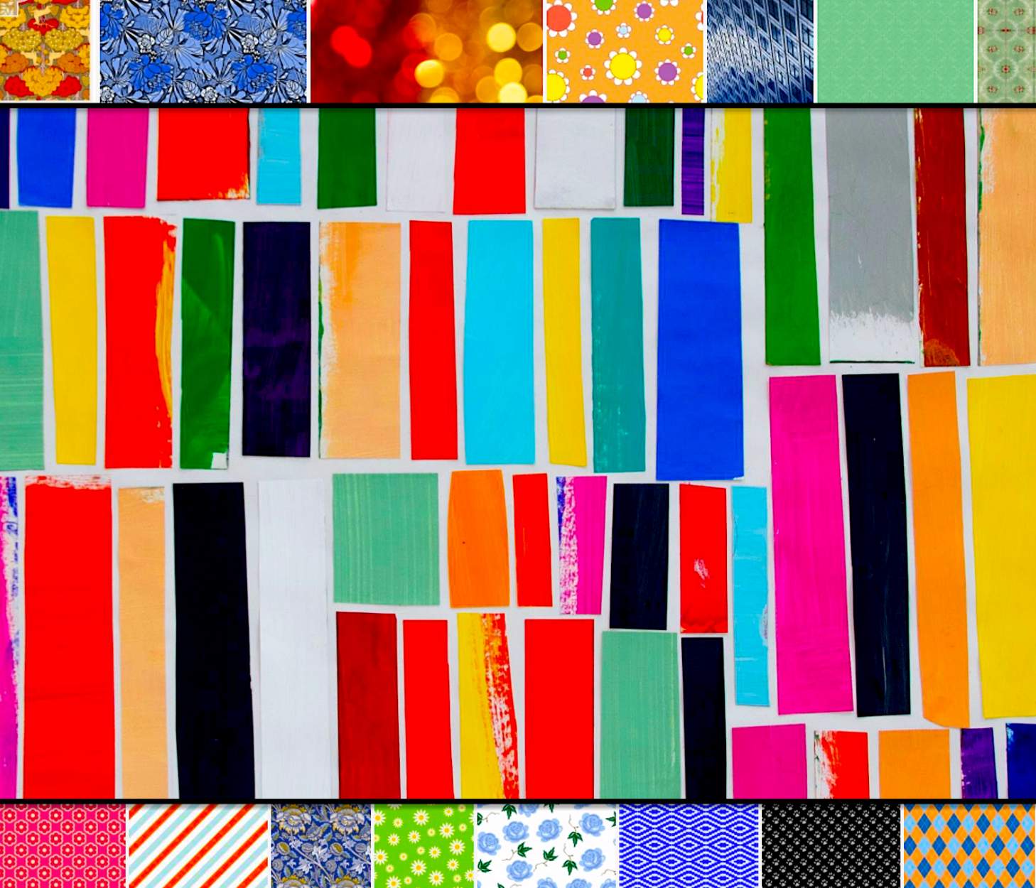 Solve Color block collage jigsaw puzzle online with 120 pieces