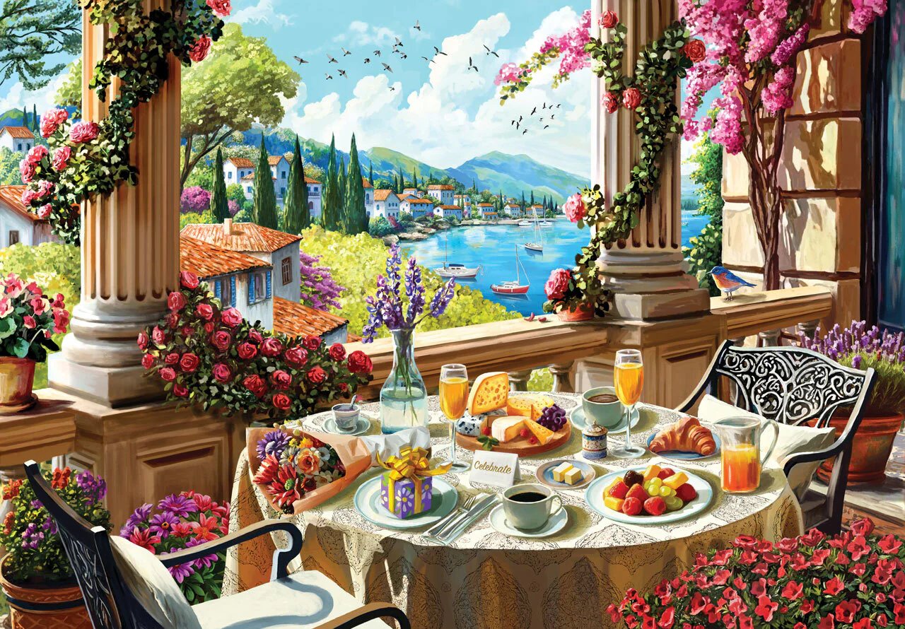 Solve Brunch-by-the-Mediterranean- jigsaw puzzle online with 247 pieces
