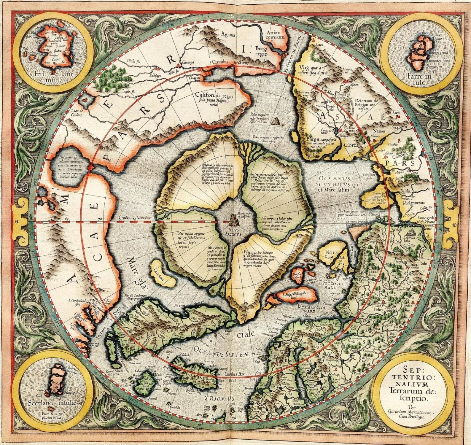 Solve Mercator north pole 1595 jigsaw puzzle online with 600 pieces