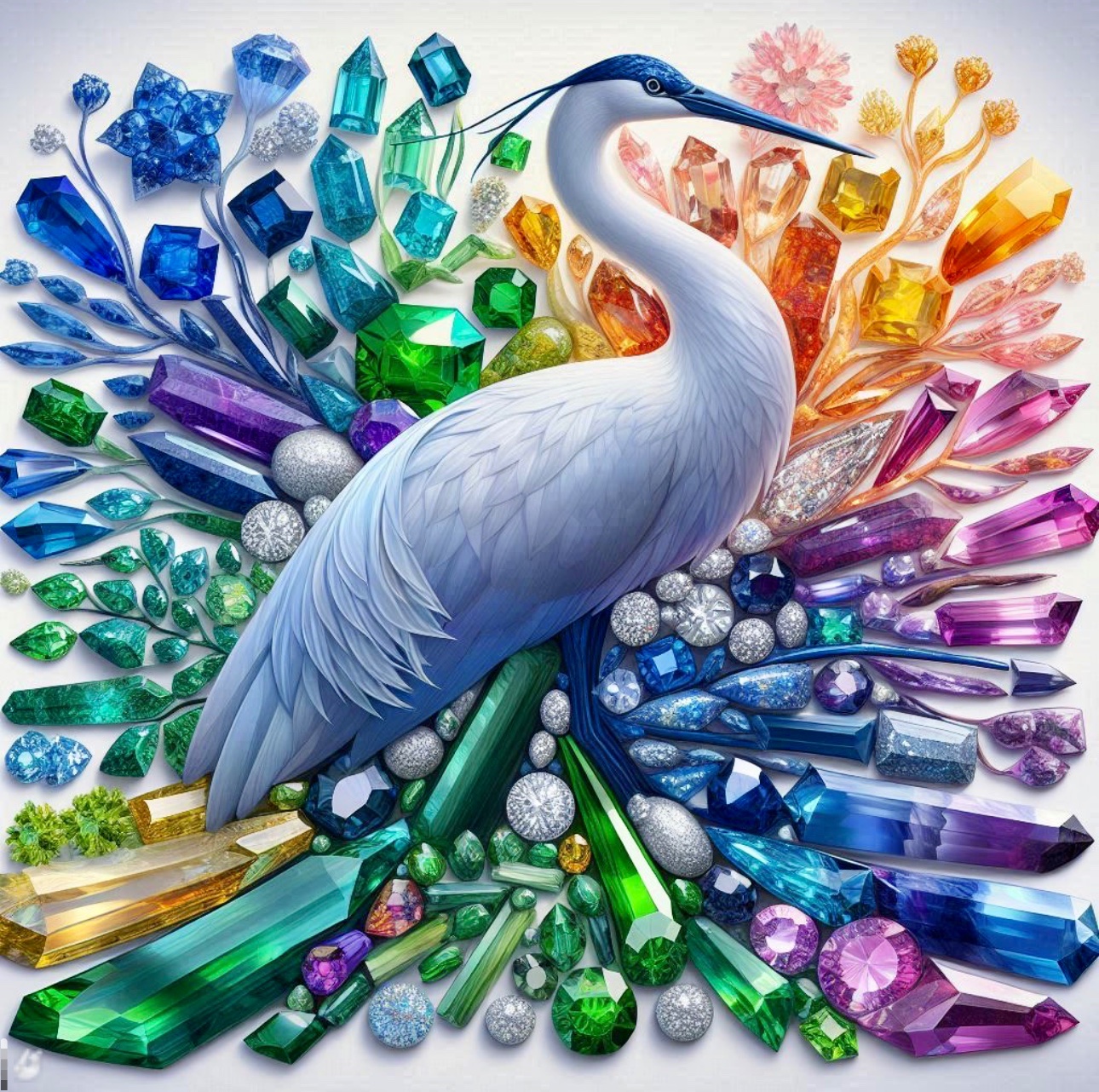 Solve Majestic Crane jigsaw puzzle online with 64 pieces