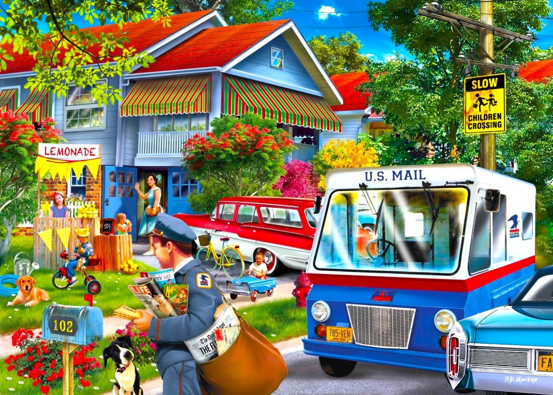Solve The Postman jigsaw puzzle online with 600 pieces