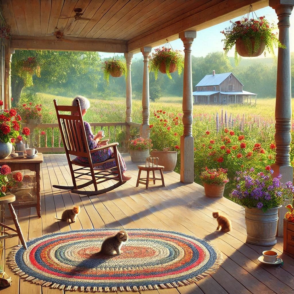 Solve Relaxing on the Porch jigsaw puzzle online with 49 pieces