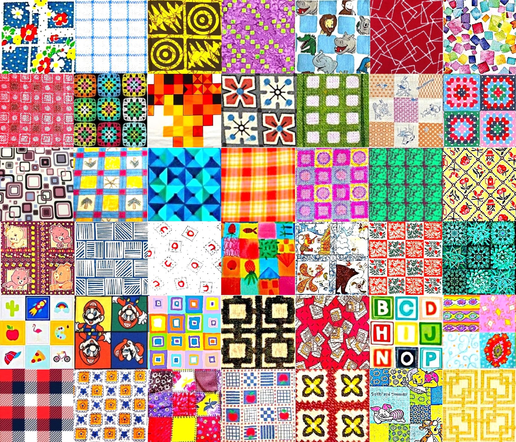 Solve PATCHWORK SQUARES 55 jigsaw puzzle online with 255 pieces