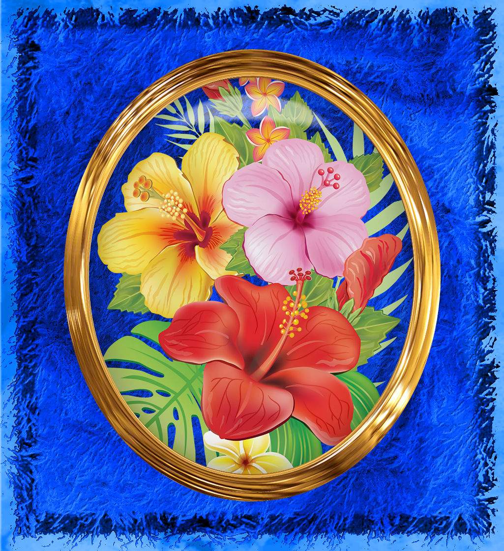 Solve Floral Framed 24 10 2022 jigsaw puzzle online with 42 pieces