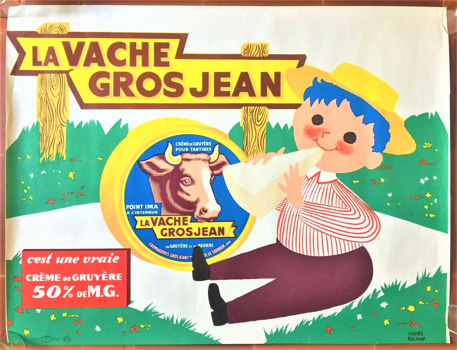 Solve Themes Vintage ads - La Vache Gros Jean cheese jigsaw puzzle ...