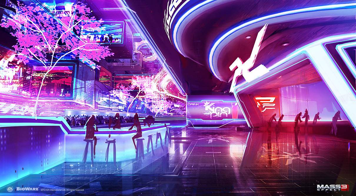 Solve Mass Effect Citadel Bar jigsaw puzzle online with 84 pieces