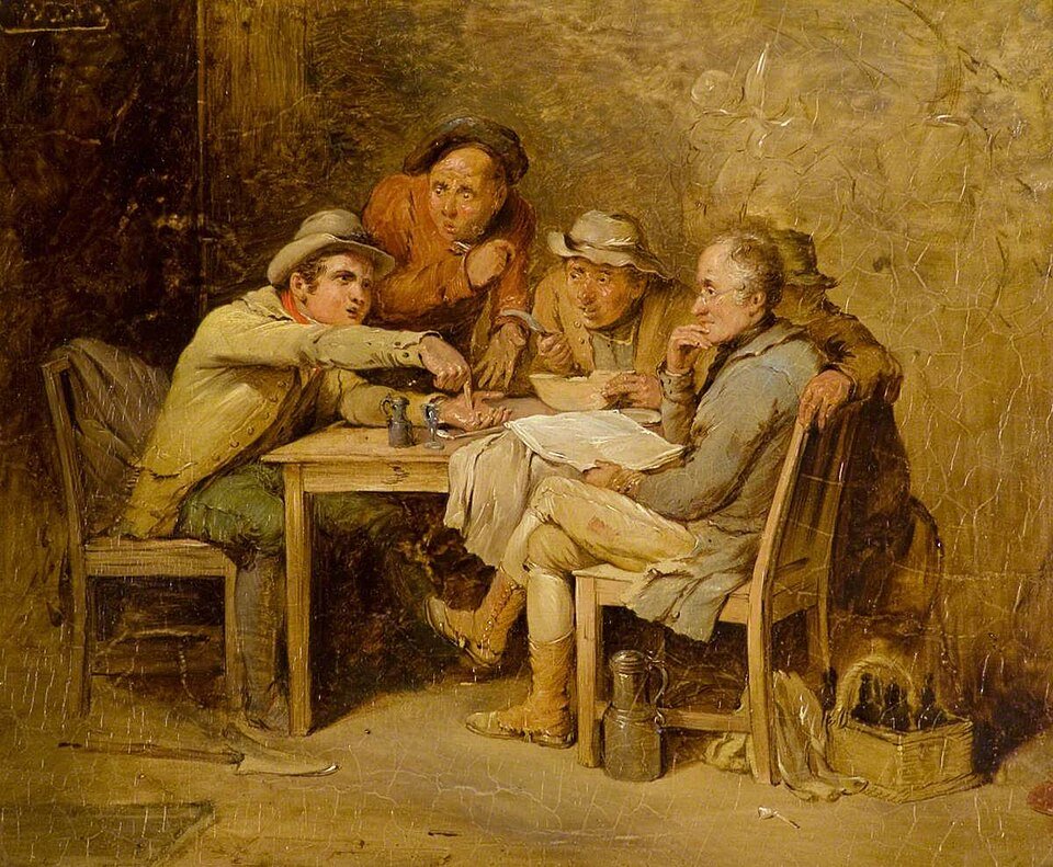 Solve The village politicians jigsaw puzzle online with 143 pieces