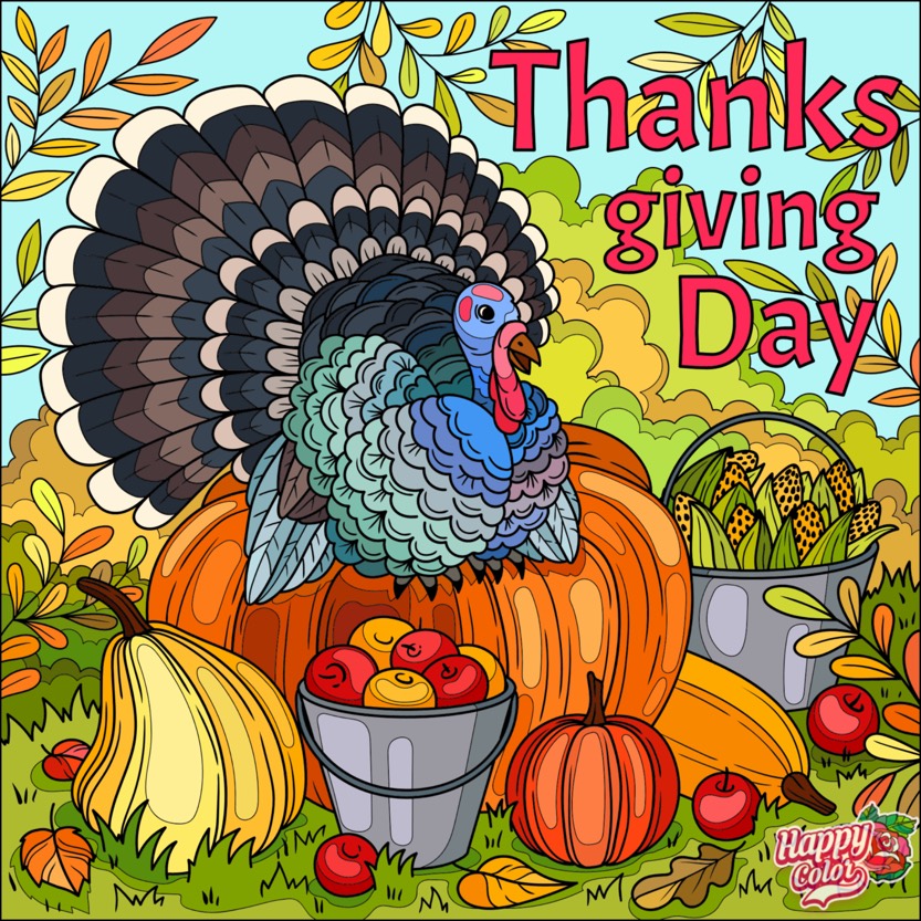 Solve Happy Thanksgiving! jigsaw puzzle online with 25 pieces