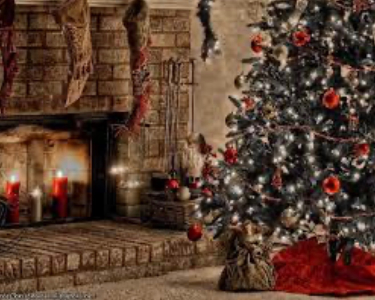Solve A cute Christmas tree by a warm cozy fire jigsaw puzzle online ...