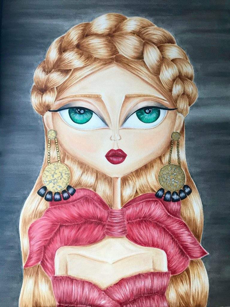 Solve Paula Barral Artwork - 'Braids' jigsaw puzzle online with 48 pieces