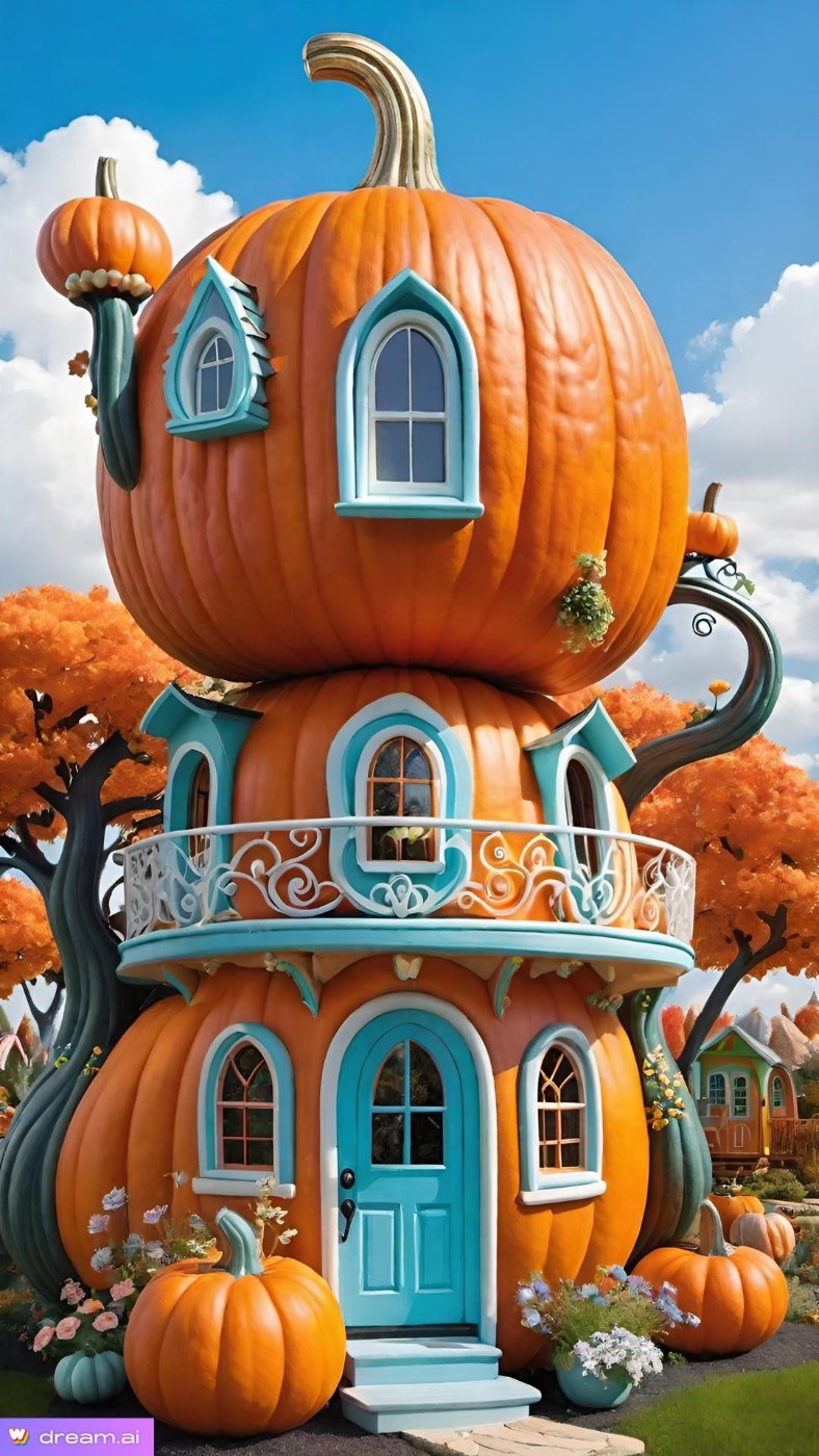 Solve Pumpkin House jigsaw puzzle online with 28 pieces