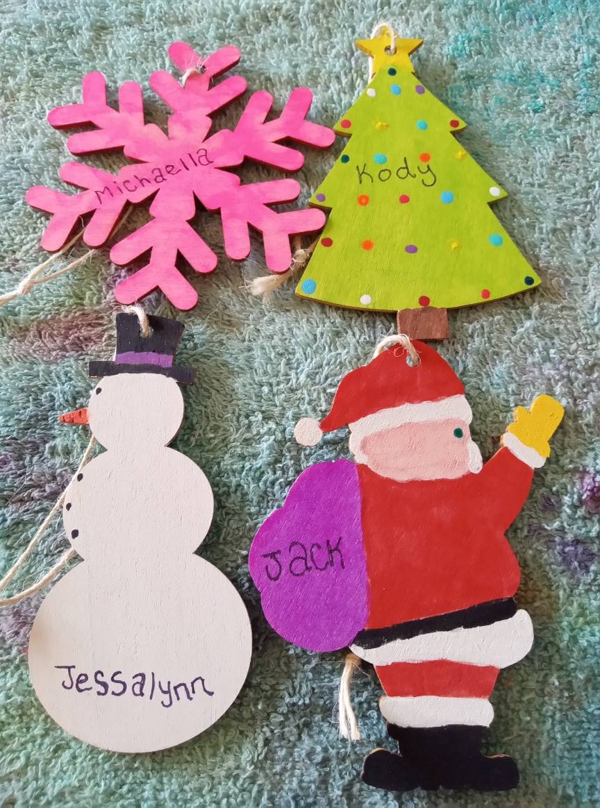 Solve Snowflake, Christmas Tree, Snowman & Santa Claus I Painted jigsaw ...
