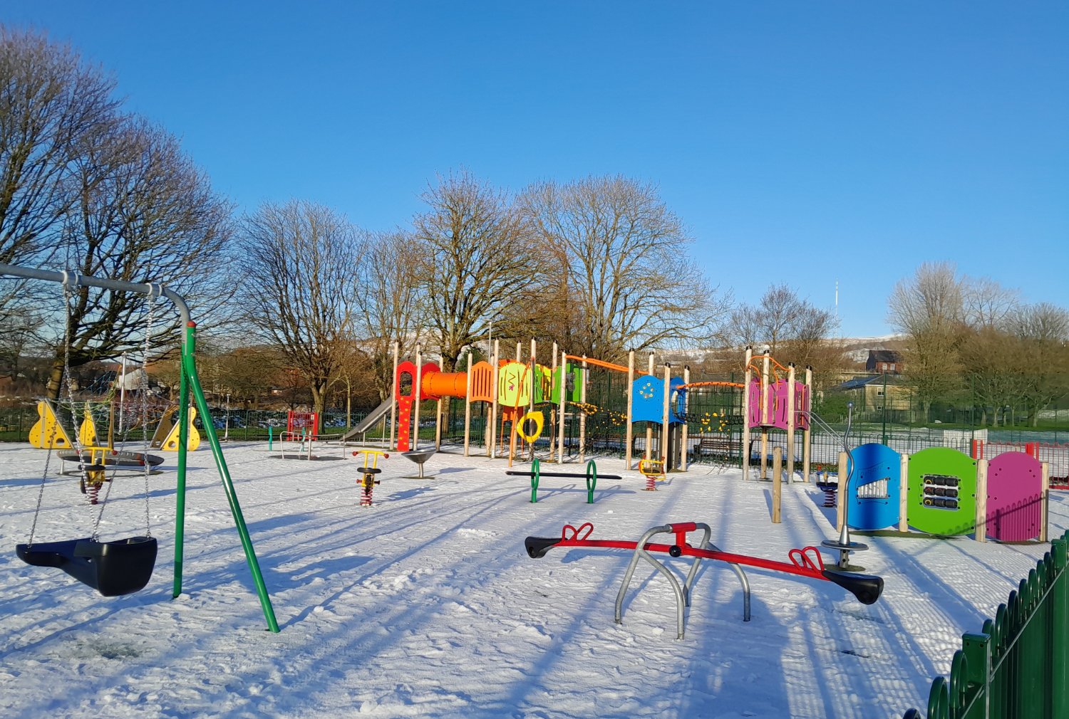 Solve Local playground back in January jigsaw puzzle online with 24 pieces