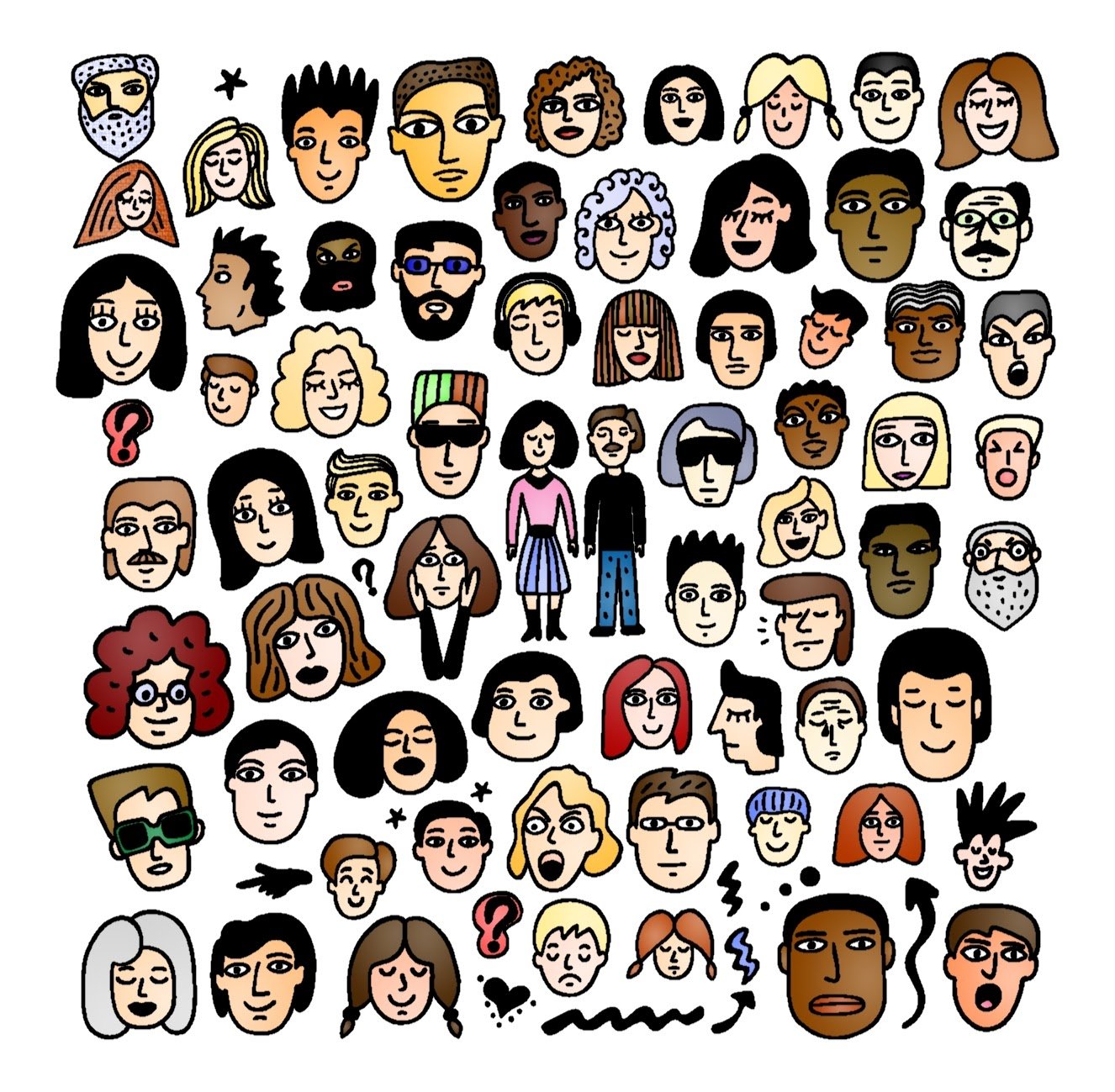 Solve Relaxed Doodles 18 jigsaw puzzle online with 64 pieces