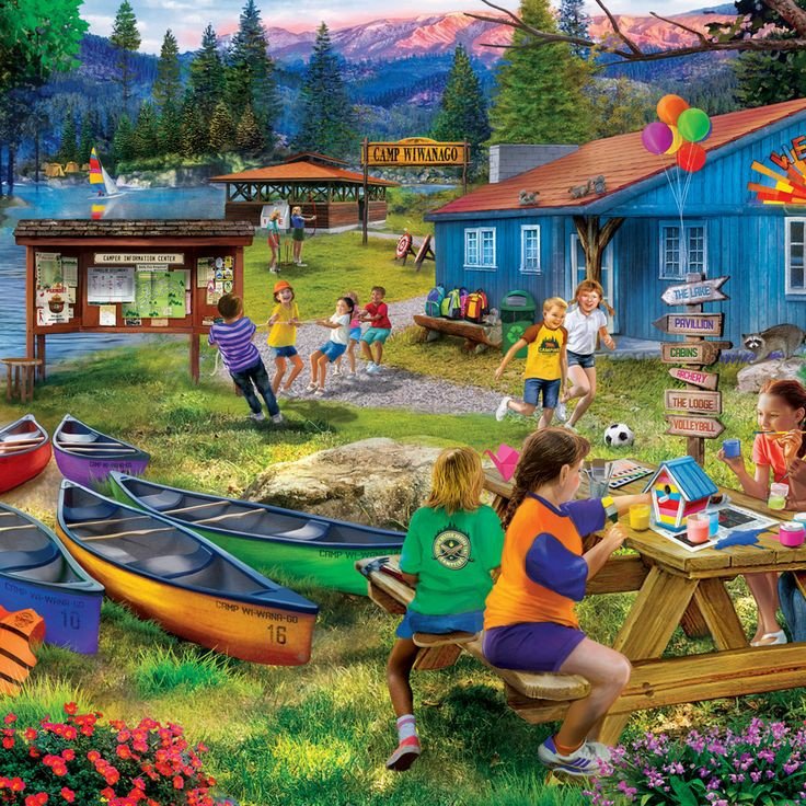 Solve Summer Camp jigsaw puzzle online with 64 pieces