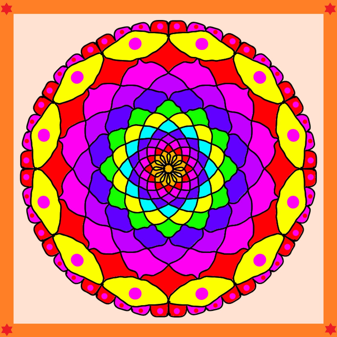 Solve Mandala1 jigsaw puzzle online with 121 pieces