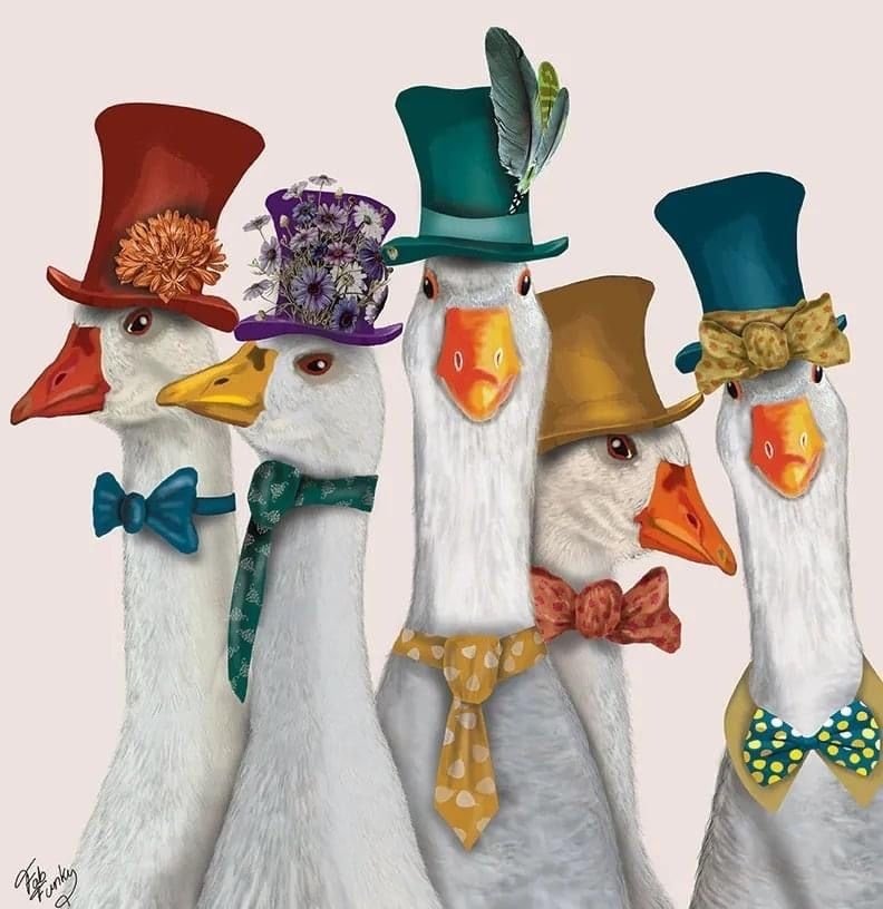 Solve Gentlemen in white with colorful hats 😊 jigsaw puzzle online with ...