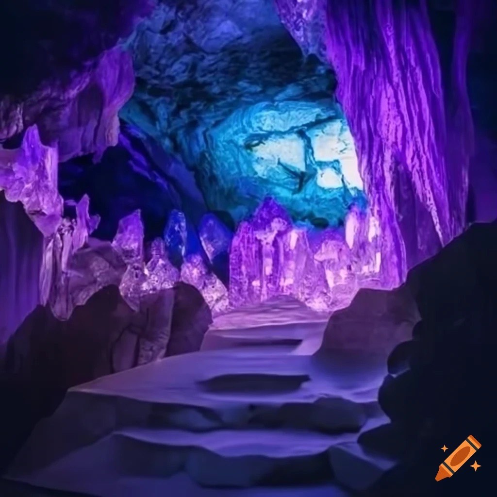 Solve The Crystal Cave jigsaw puzzle online with 25 pieces