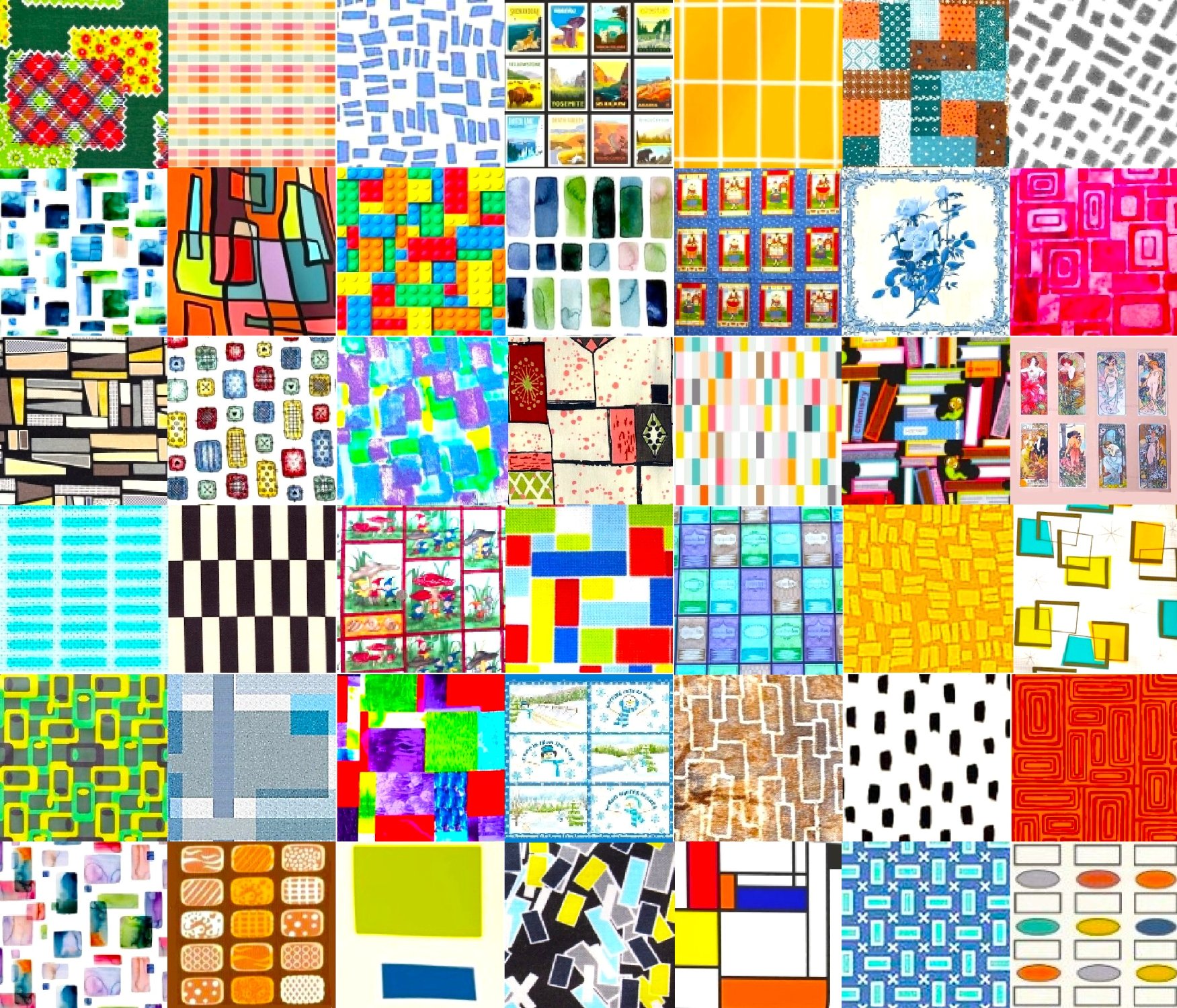 Solve PATCHWORK RECTANGLES 51 jigsaw puzzle online with 255 pieces