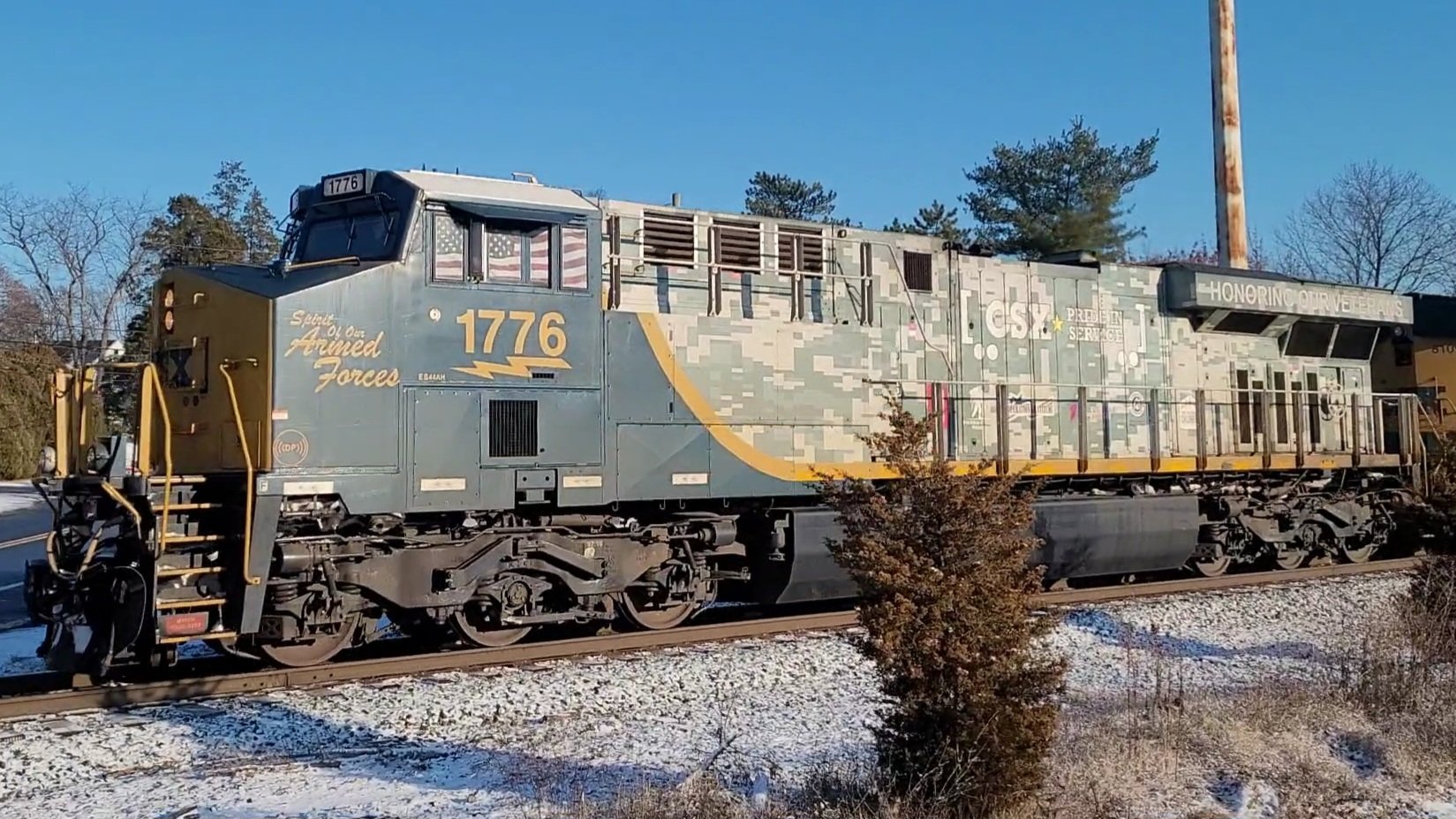 Solve CSXT 1776 Spirit of Our Armed Forces jigsaw puzzle online with 432 pieces
