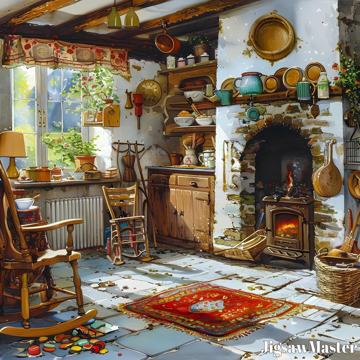 Solve Rustic Kitchen jigsaw puzzle online with 121 pieces