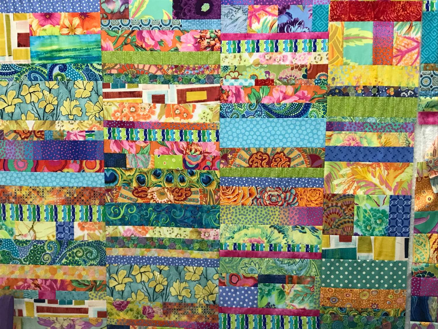 Solve Detail of Pieced Scrappy Quilt -- A Work in Process jigsaw puzzle ...