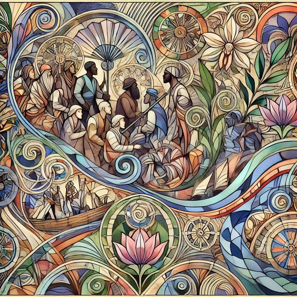 Jigsaw Puzzle | 144 pieces | Mucha's style (Cubism) #1 | Jigidi