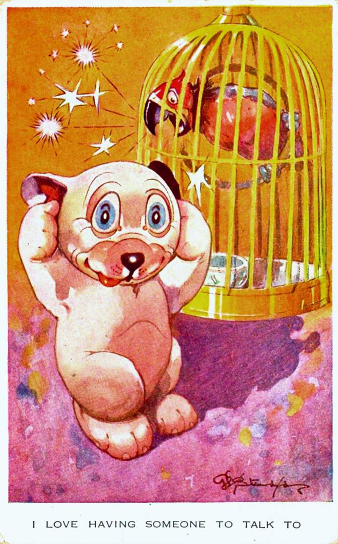 Solve Bonzo series - I love having someone to talk to, ca 1928, by ...