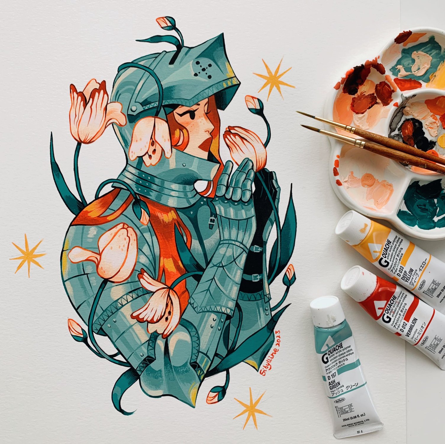 Solve Knight of Tulip Kingdom jigsaw puzzle online with 306 pieces