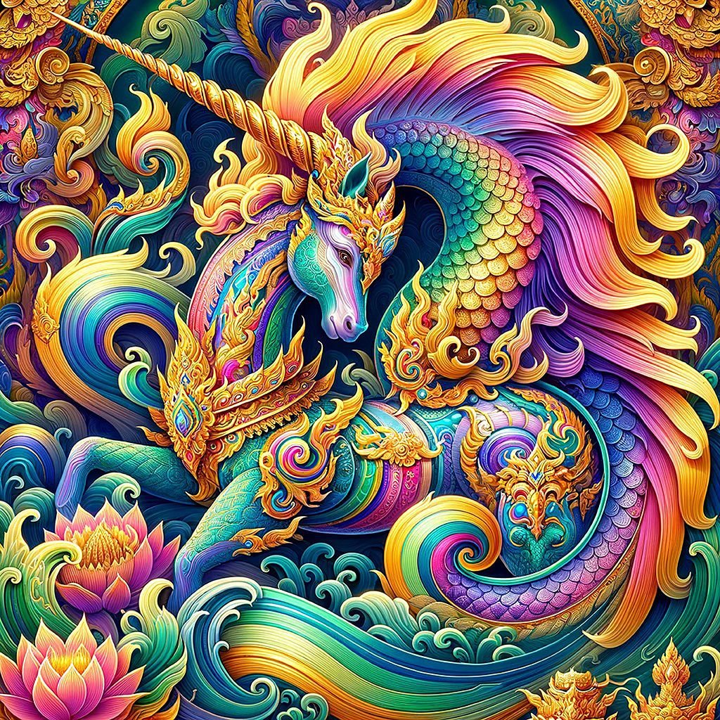 Jigsaw Puzzle | 64 pieces | Mythical Unicorn | Jigidi