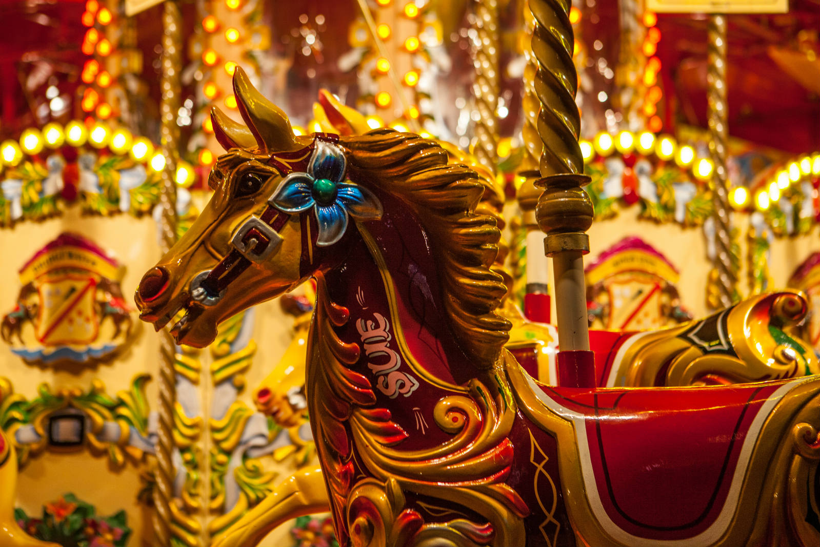 Solve Fairground horse jigsaw puzzle online with 442 pieces