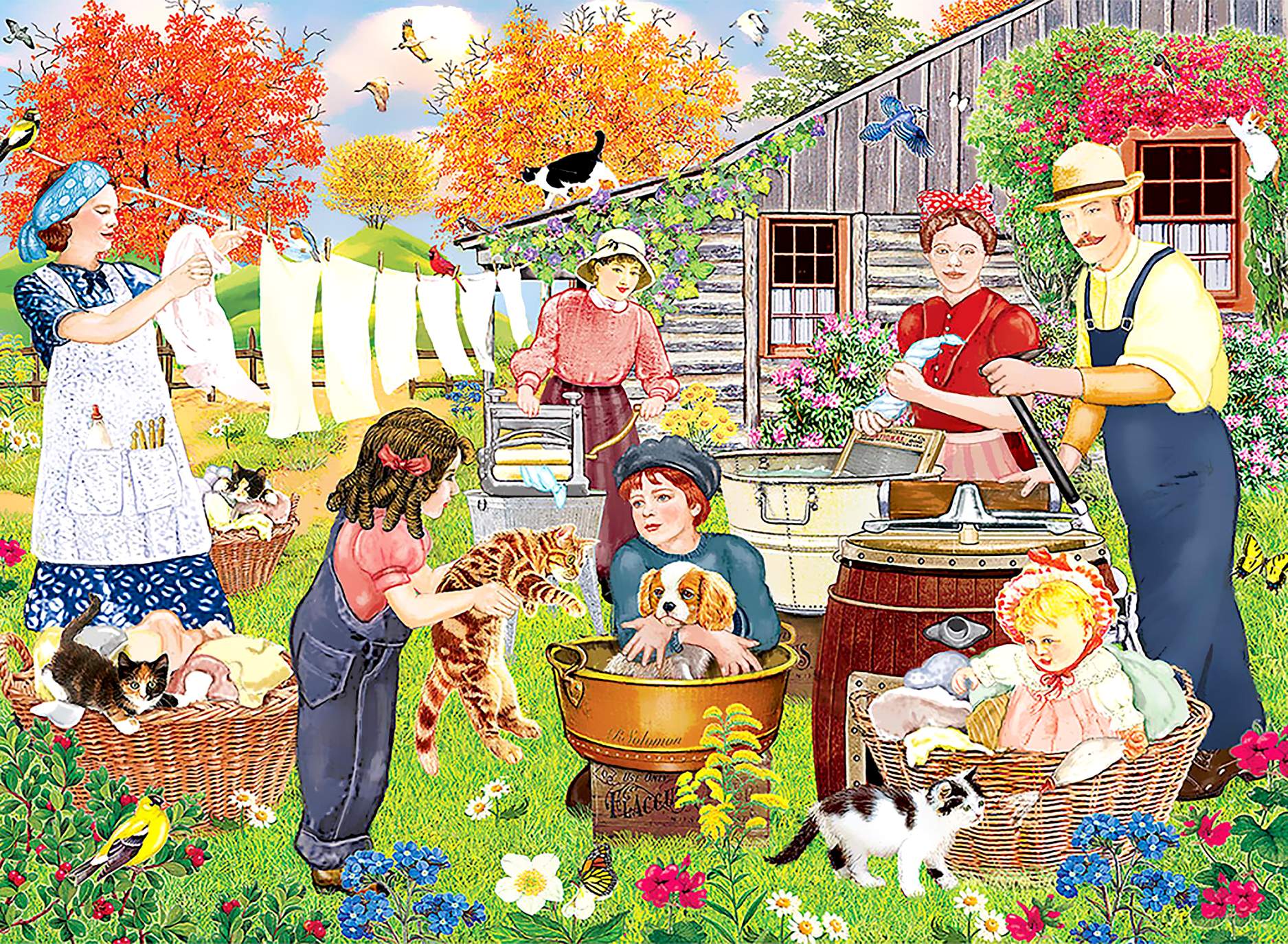 Solve Wash Day jigsaw puzzle online with 165 pieces