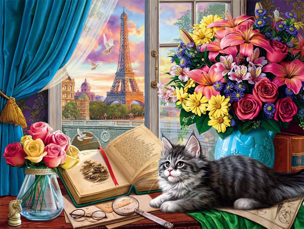 Jigsaw Puzzle | Paris Cats #2 | 88 pieces | Jigidi