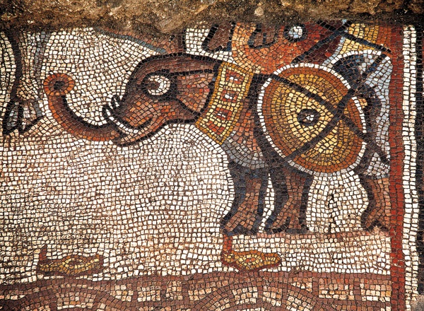 Jigsaw Puzzle | 63 pieces | Elephant, Huqoq Mosaic, 5th Century, Israel ...
