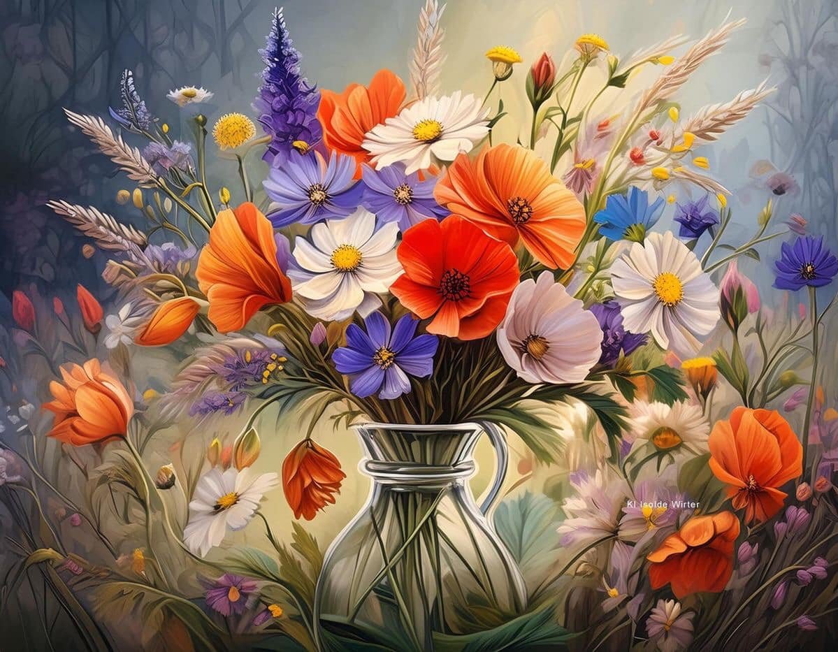 Solve Wildflower Bouquet jigsaw puzzle online with 35 pieces