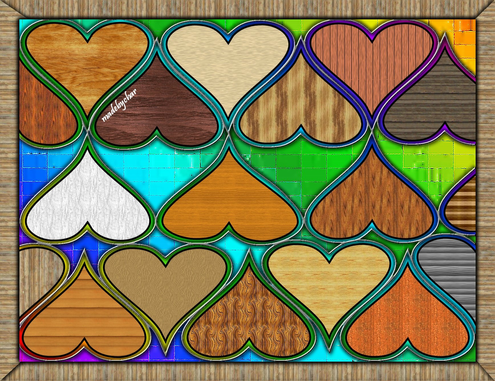 Solve Wooden Hearts... jigsaw puzzle online with 252 pieces