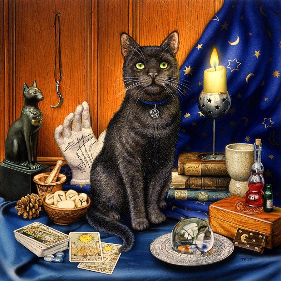 Solve luna, metaphysical cat jigsaw puzzle online with 225 pieces
