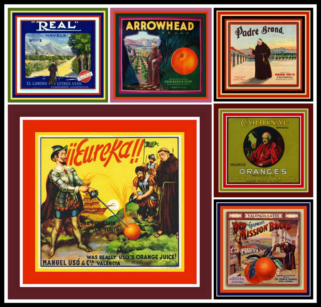 Puzzle | 100 pièces | Vintage Fruit Crate Labels Depicting California ...