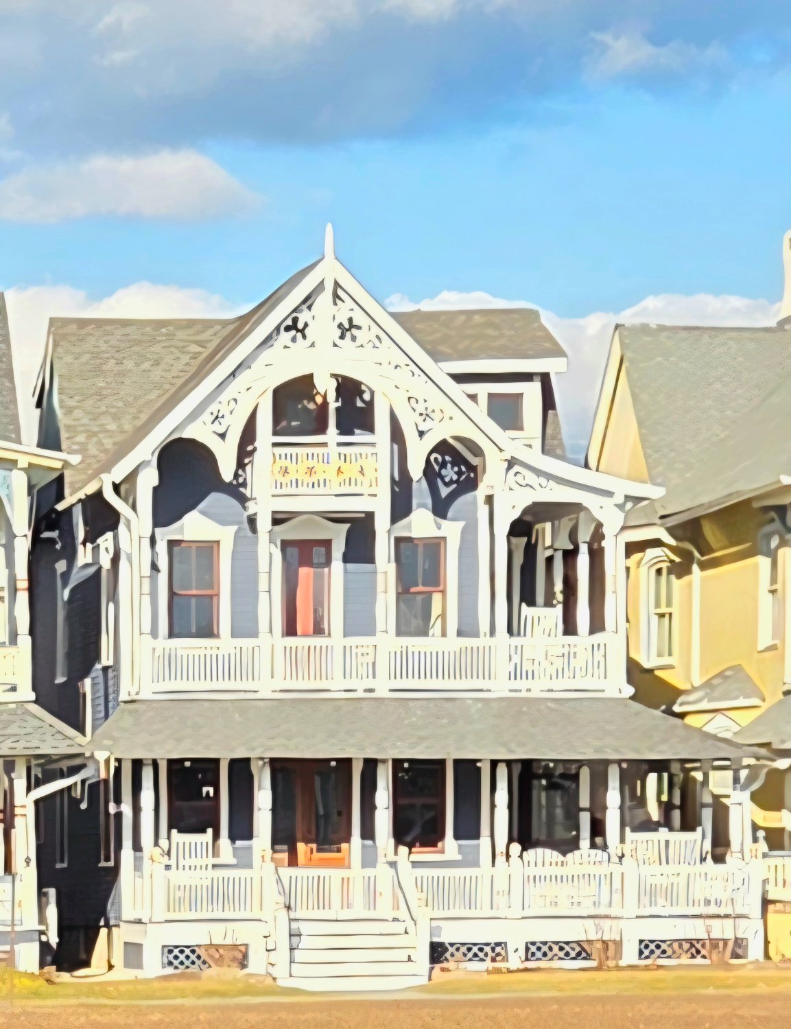 Solve One of row of houses along Ocean Pathway, Ocean Grove, NJ 6 ...