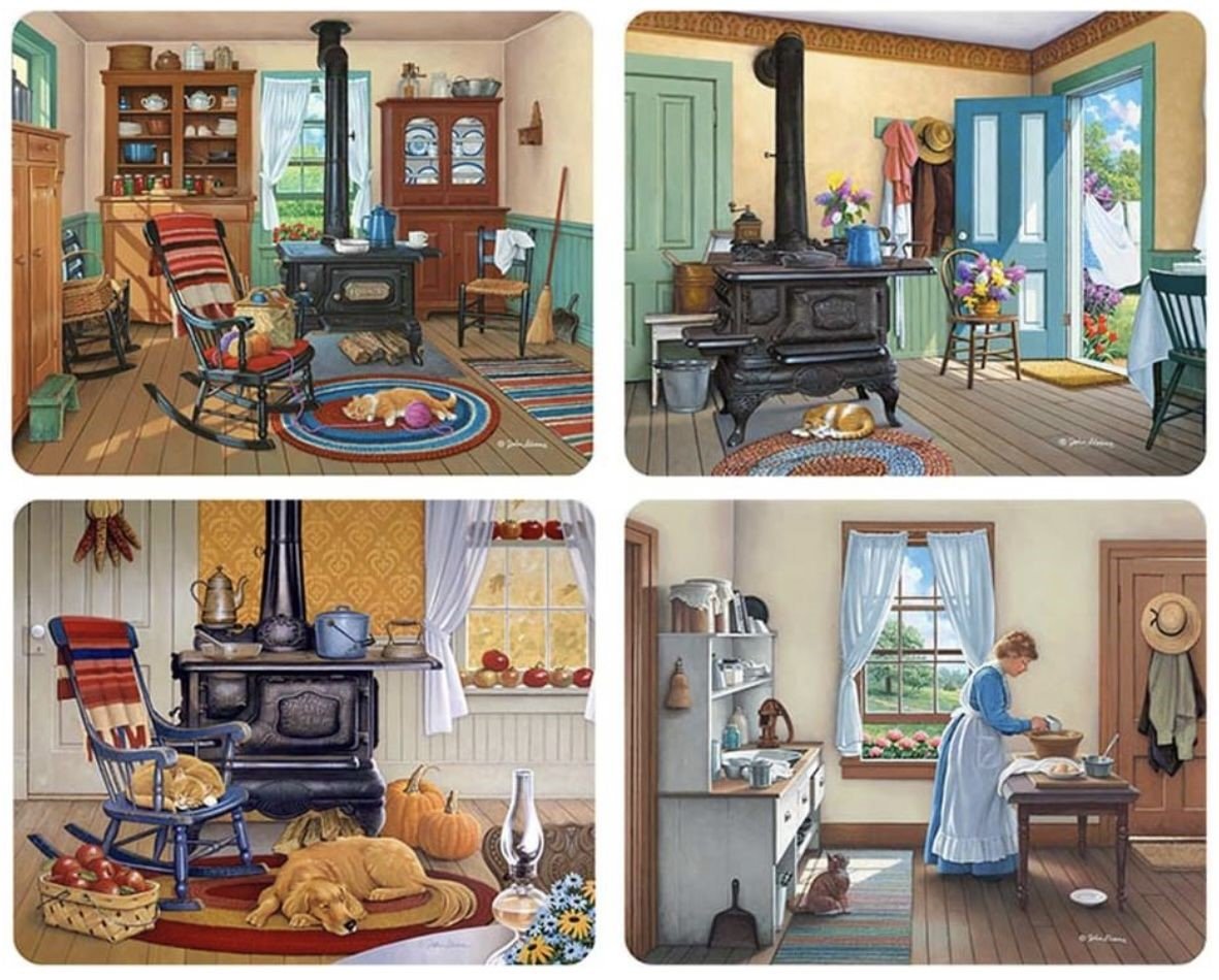 Solve Country Kitchens jigsaw puzzle online with 130 pieces