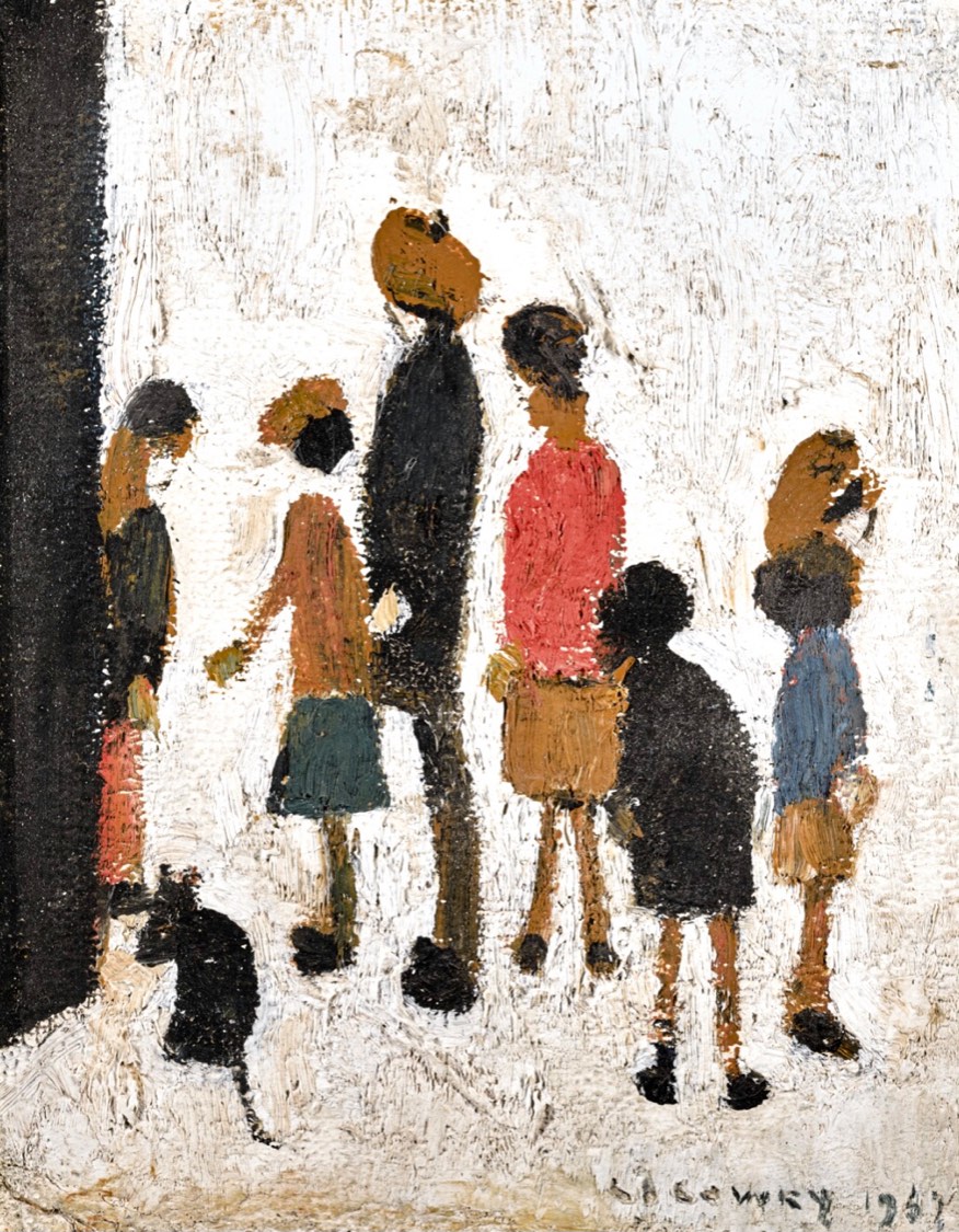 Jigsaw Puzzle | Figures with a Dog, 1967, L. S. Lowry (1887-1976) | 63 ...