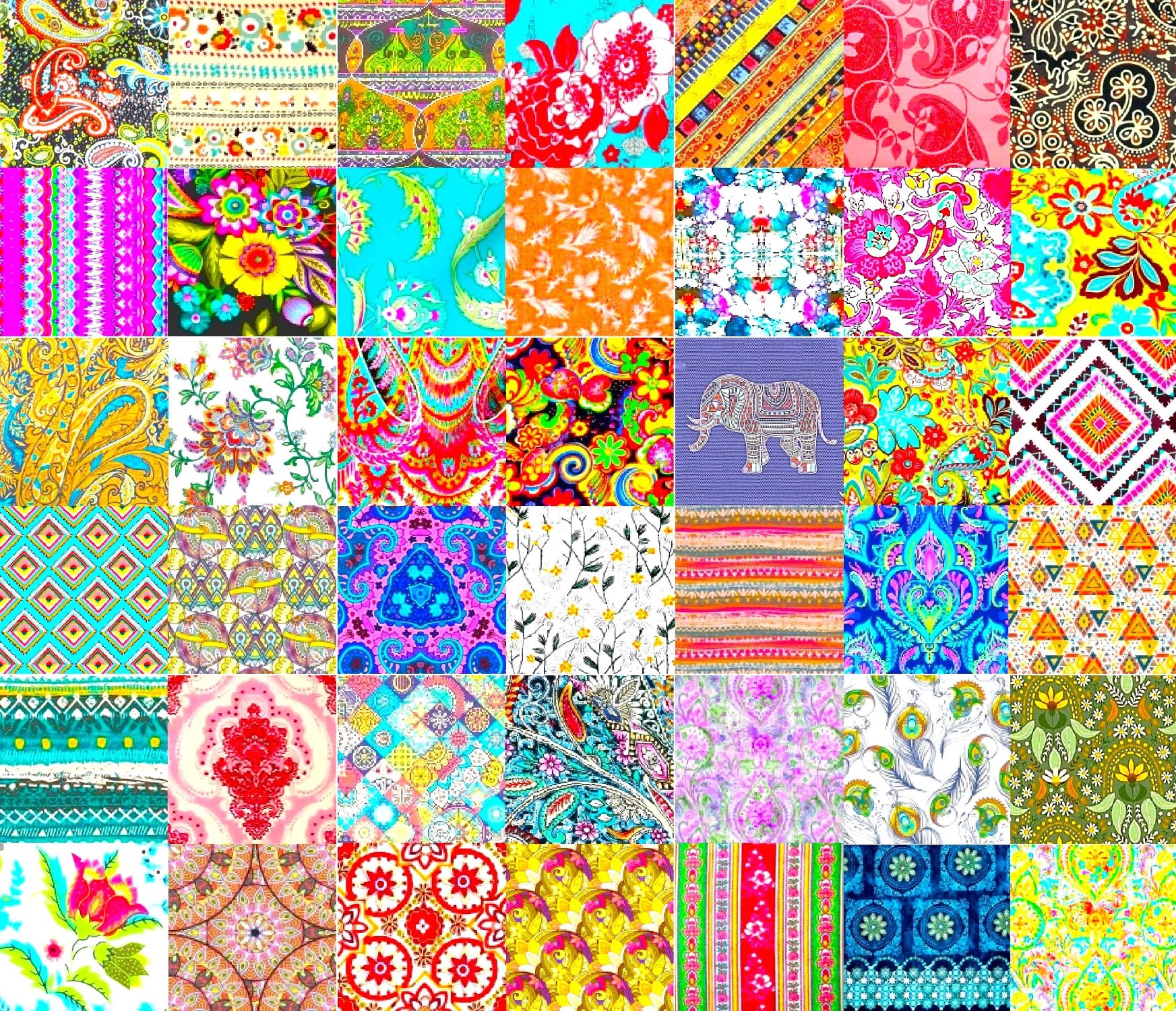Solve PATCHWORK BOHEMIAN 7 jigsaw puzzle online with 72 pieces