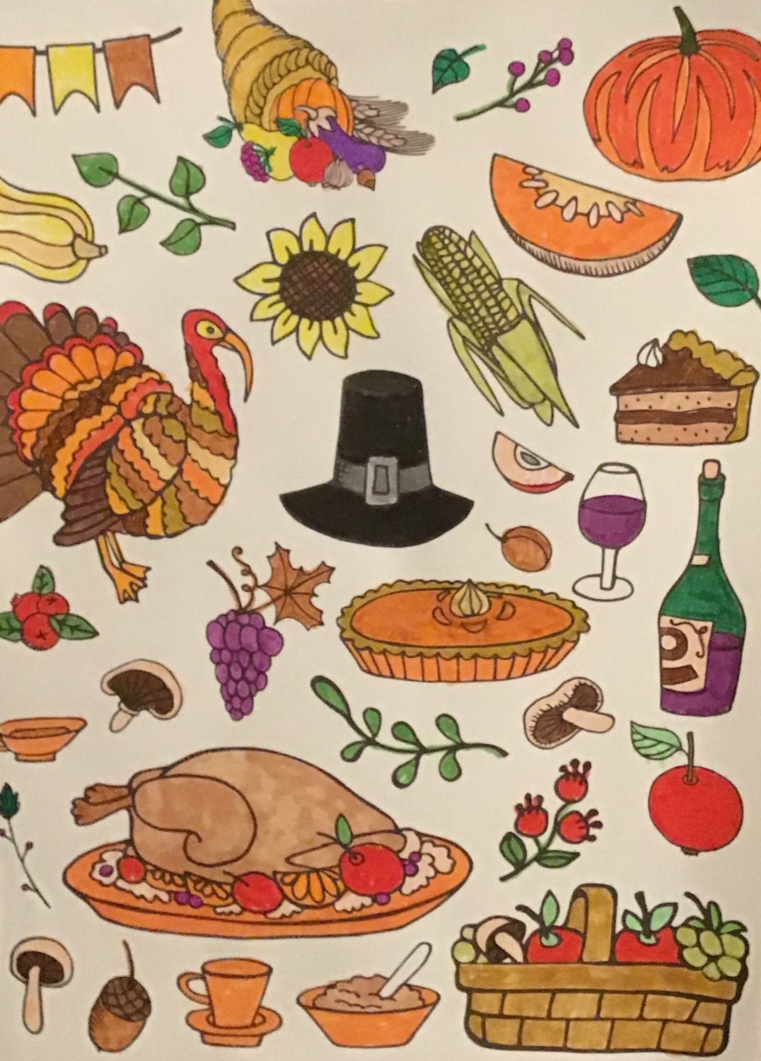 Solve Happy Thanksgiving. jigsaw puzzle online with 176 pieces